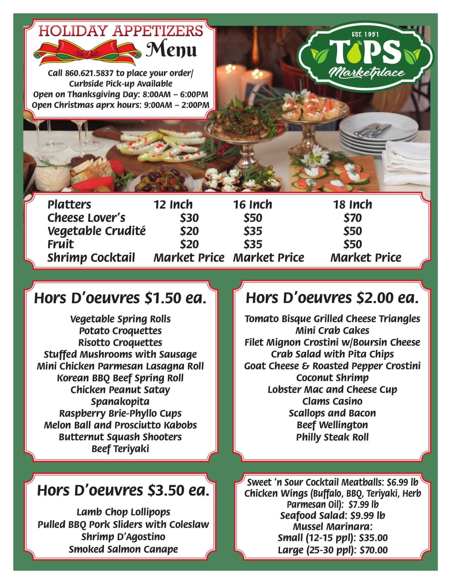 Catering | Tops Marketplace