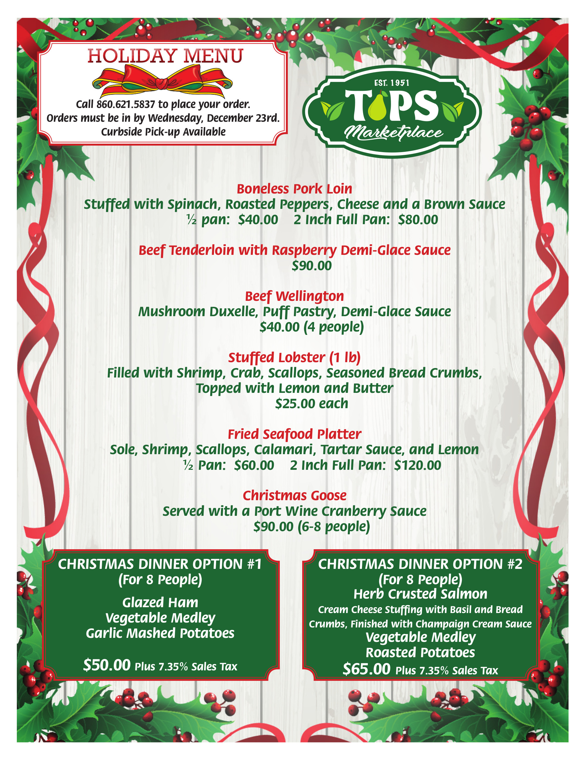 Catering | Tops Marketplace